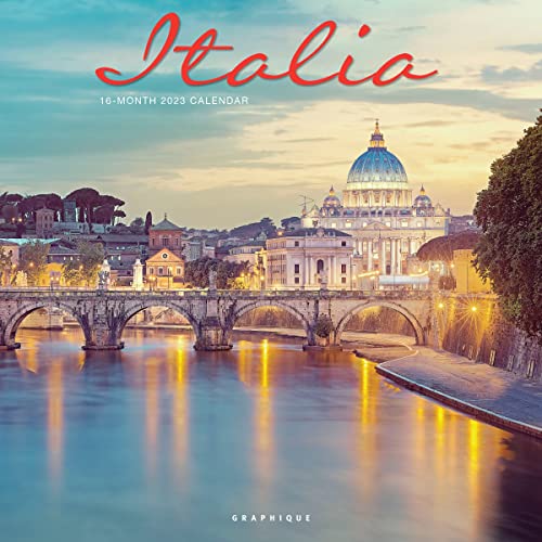 Italia | 2023 12 x 24 Inch Monthly Square Wall Calendar | Graphique de ...