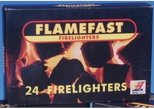 Flamefast Firelighters 24 x 24 packs =576 lighters for log fires stoves ...