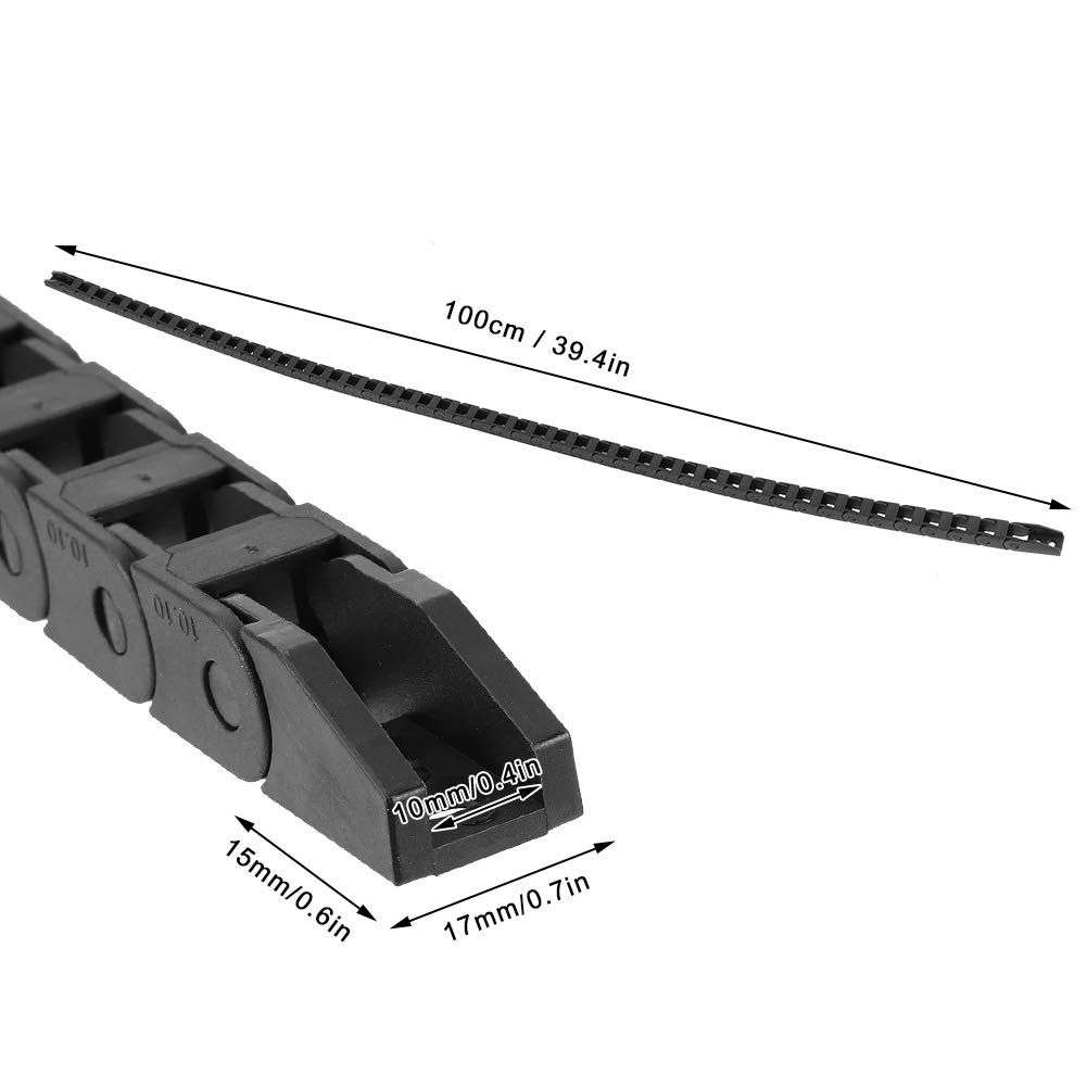 Drag Chain, Nylon Cable Drag Chain, CNC Machine 10 * 10mm Black 3D ...