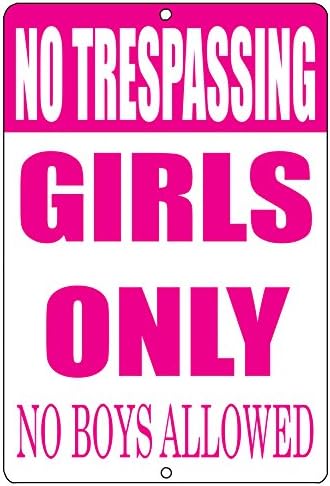 Amazon.com: Rogue River Tactical Funny No Trespassing Girls Only Metal ...