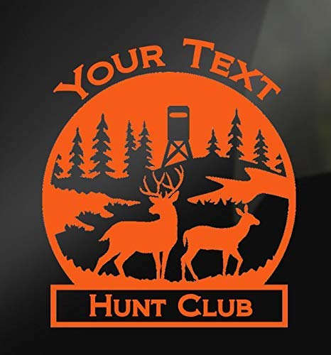 Amazon.com: Hunting Club, Hunt Club Decal Personalized Buck Doe and ...