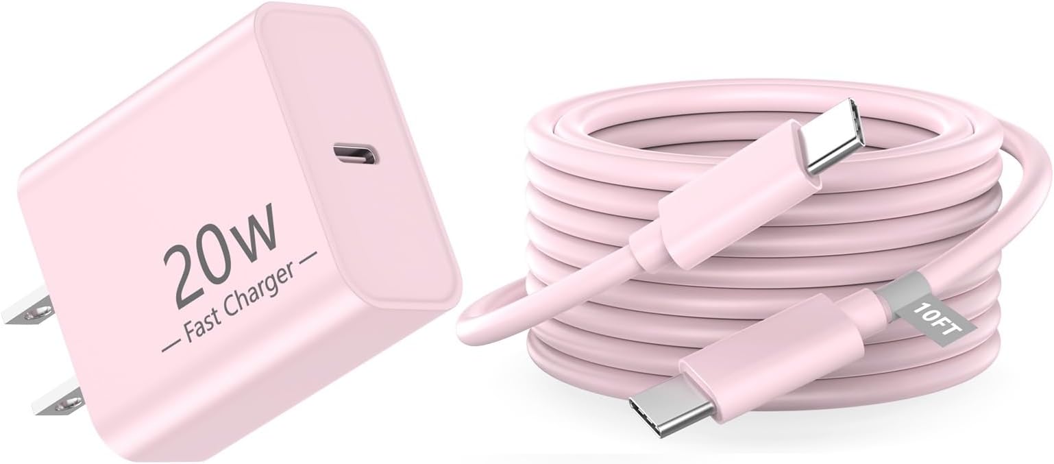 Amazon.com: 10FT iPhone 16 15 Pro Charger Fast Charging, 20W USB C Fast ...