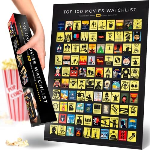 Curious Charts Commission Official IMDb 100 Movies Poster (Scratch-Off ...