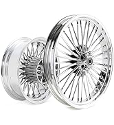 Amazon.com: TOFR 21inch 18inch Chrome Front Rear Wheels Rims Tubeless ...