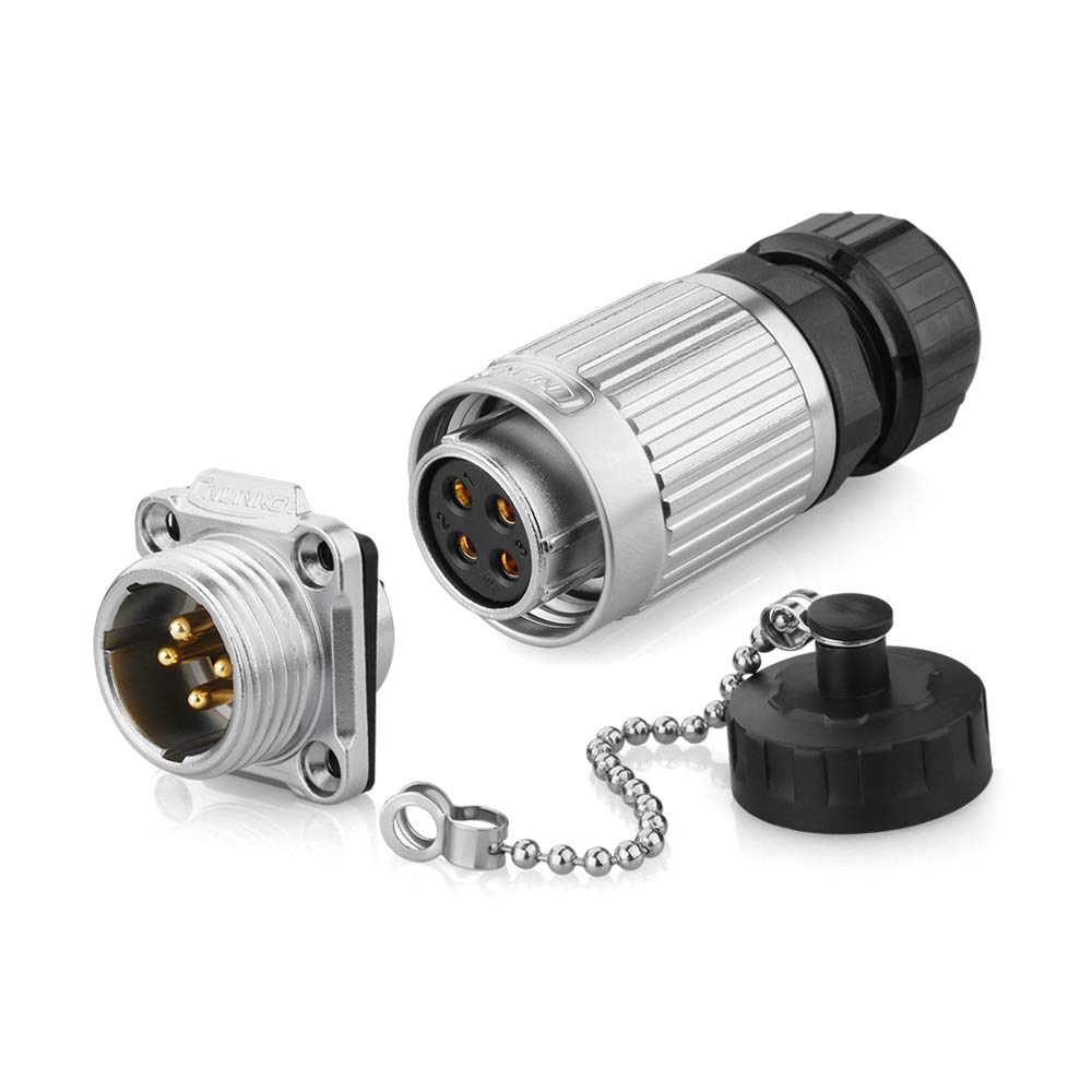 Buy CNLinko M20 IP67 Waterproof 4pin Connector, Auto Car Moto ...