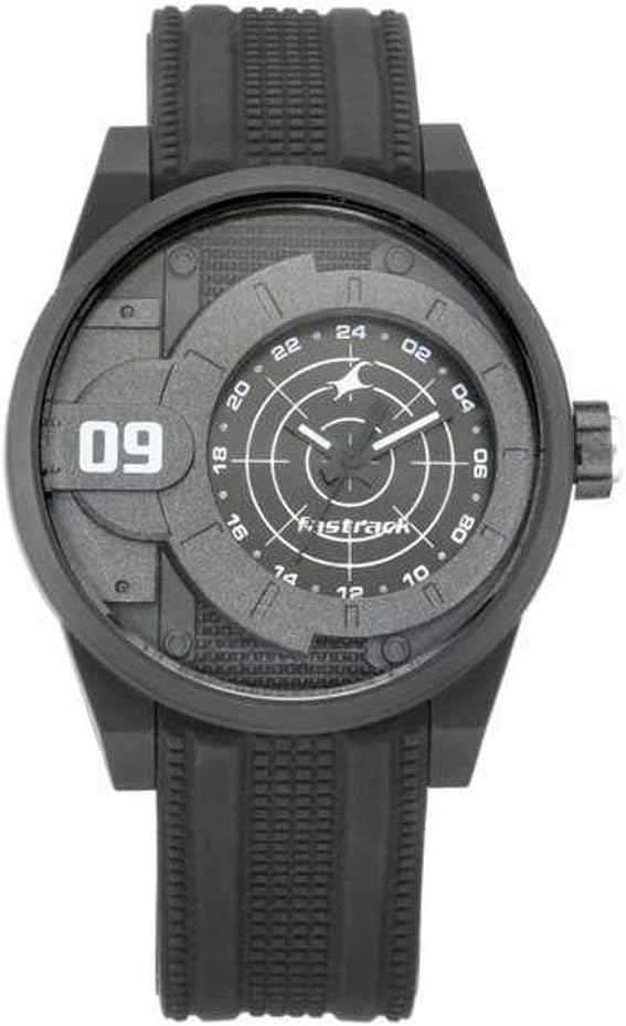 Fastrack Denim Quartz Analog Black Dial Denim Strap Watch for Guys ...