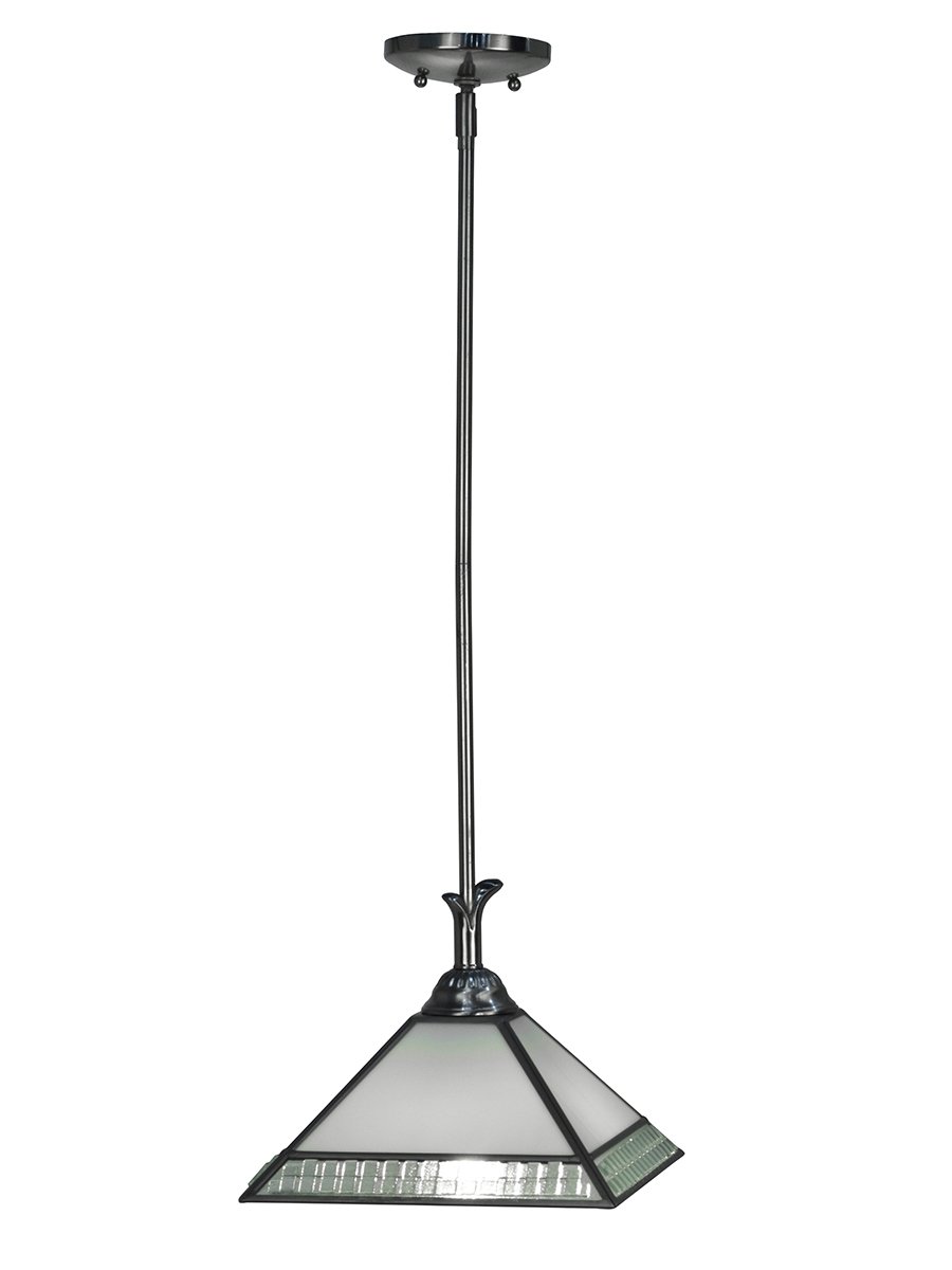 Springdale STH16222 Albion Tiffany Mini Pendant, Satin Nickel