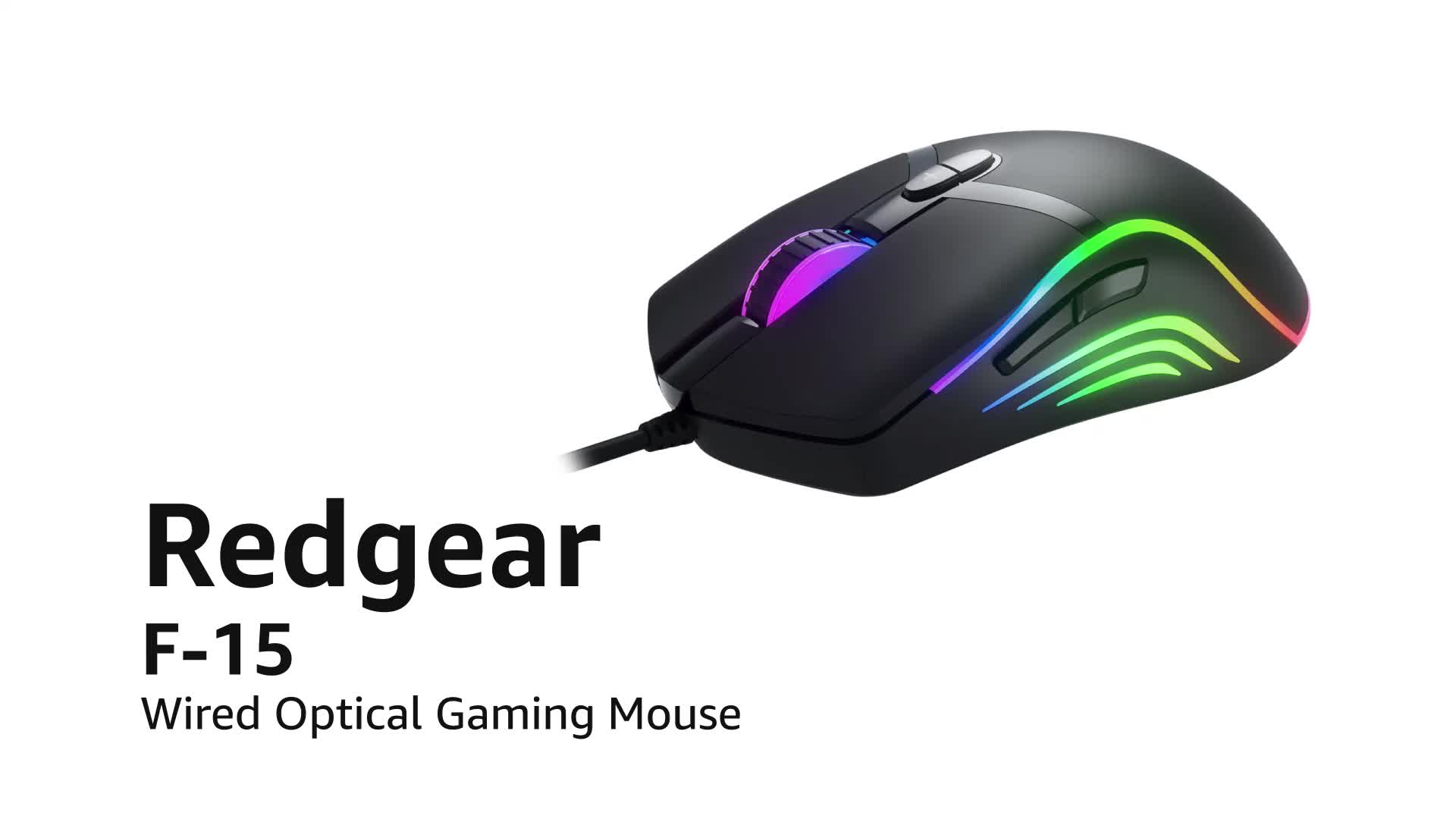 Redgear F-15 Wired Optical Gaming Mouse with Running RGB LEDs, 5 ...