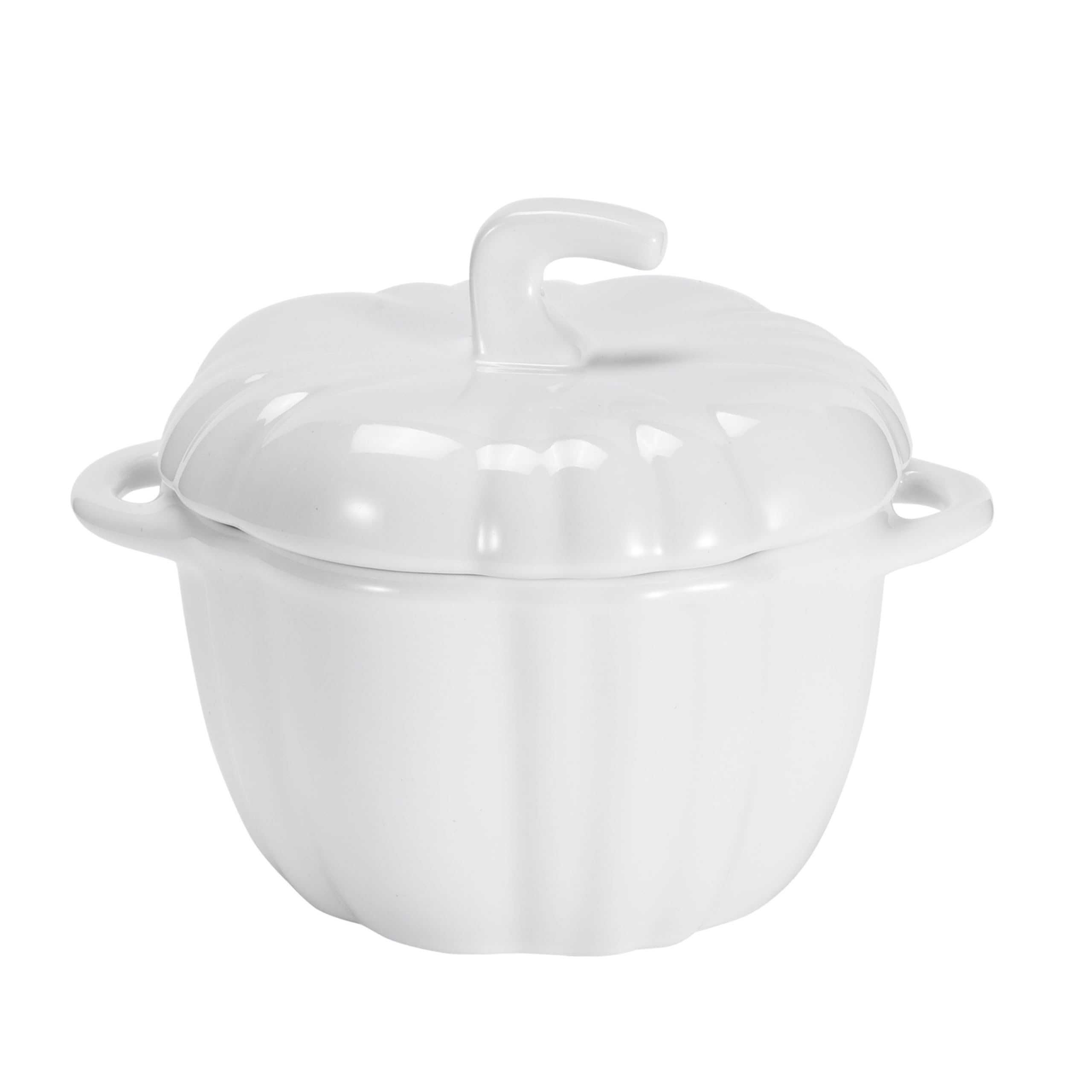 Amazon.com | Bruntmor Pumpkin Ramekins 6 oz Bowl with Lid - Serving Pot ...