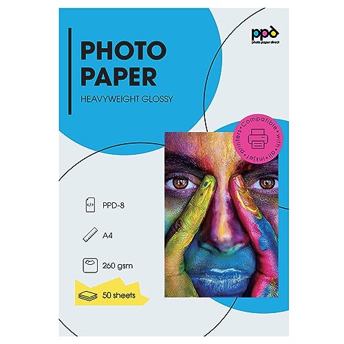 Snapklik.com : PPD 50 Sheets Inkjet High Gloss Photo Paper 85x11 64lbs ...