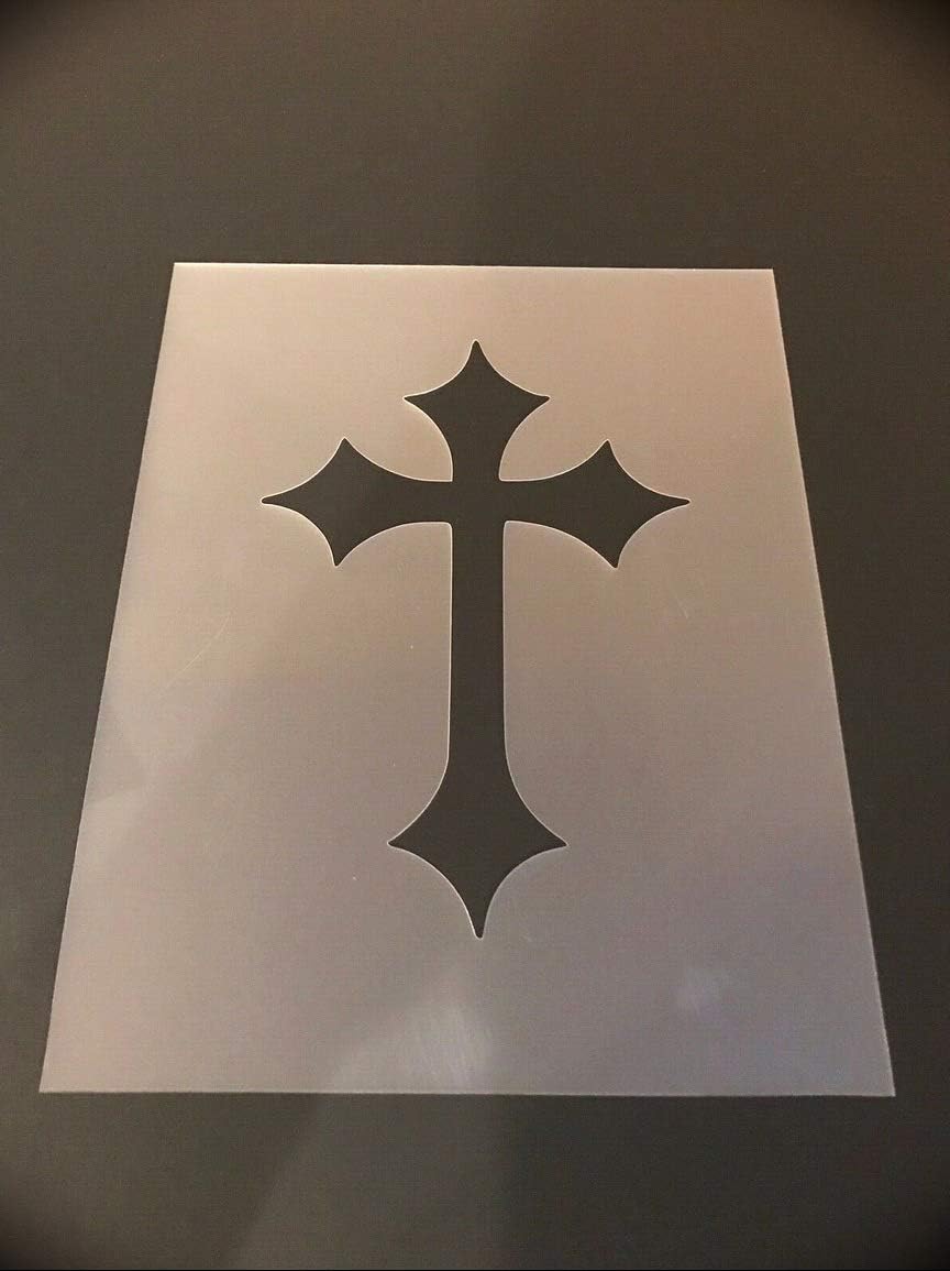Amazon.com: Cross #5 Reusable Sturdy Stencil CrossesTribal, Airbrushing ...