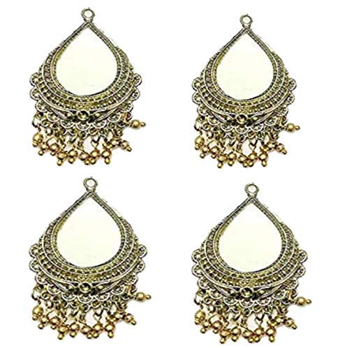 Paushak Boutique Beautiful Golden Mirror Small Ghungru Button for ...