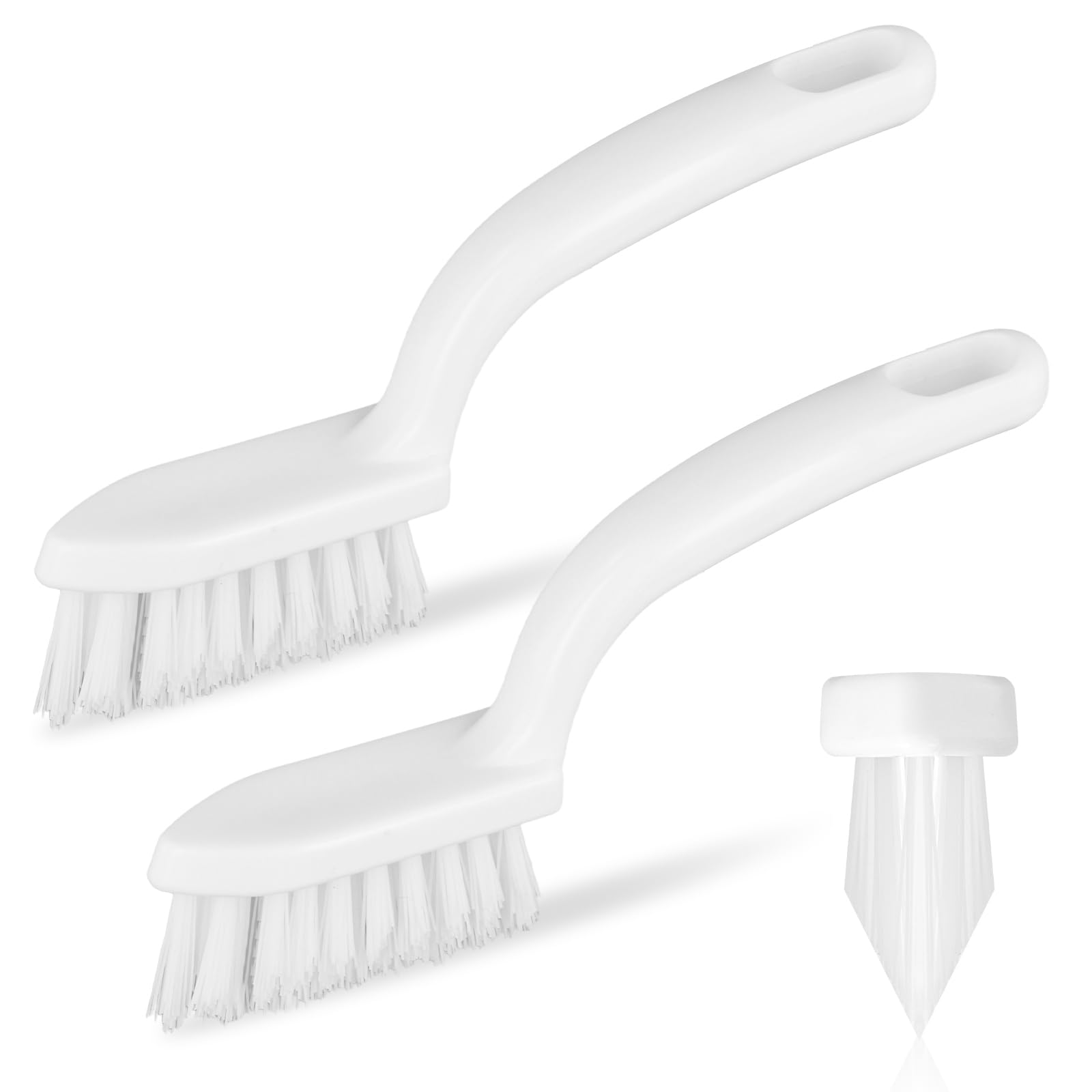 2pcs Grout Cleaner Brush for Tile Floors, V-Shaped Handheld Stiff Thin ...