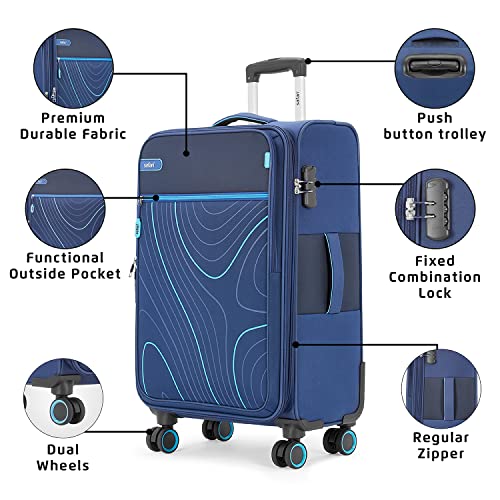 Safari Contour Softsided Luggage Suitcase, Set of 3, Small Medium ...