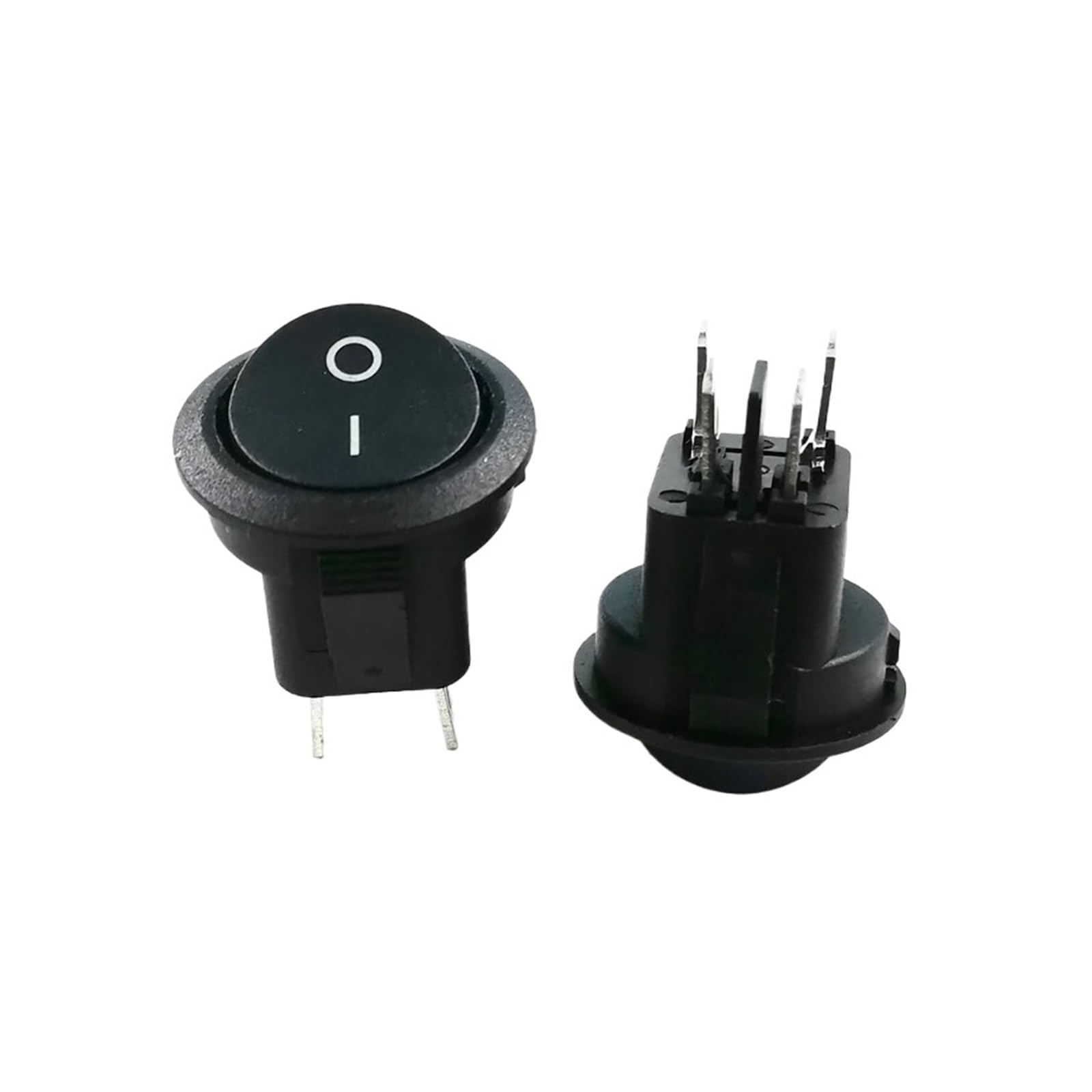 Snapklik.com : 1PCS KCD1 20MM Round Rocker Switch Square Base 4-pin AC ...