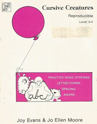 Cursive Creatures Reproducible Level: 3-4: Joy Evans: Amazon.com: Books