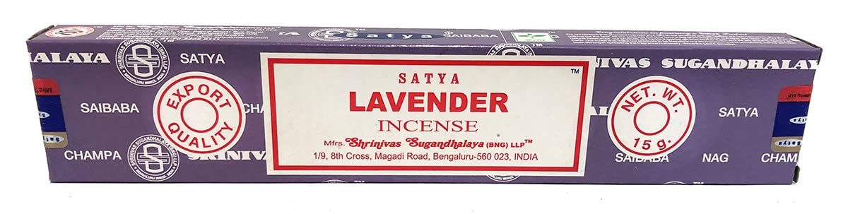 Sai Baba Nag Champa Lavender 15 gram Packet, 1 Box of 12 Packets – BigaMart