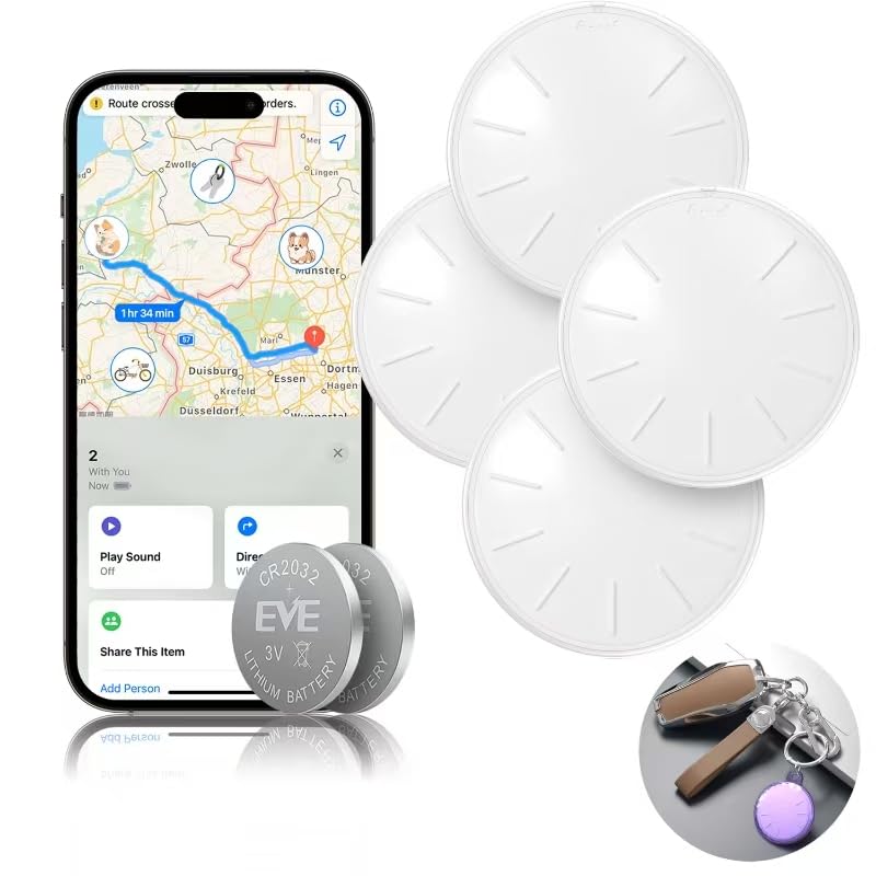 Air Tags-4 Pack Key Tracker Item Finders Work with Apple Find My(iOS ...