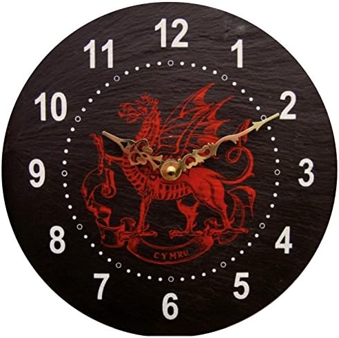 Welsh Slate Dragon Wall Clock 6" : Amazon.co.uk: Home & Kitchen