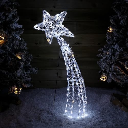 90cm Light up Soft Acrylic 2D Shooting Christmas Star with 160 LEDs in ...