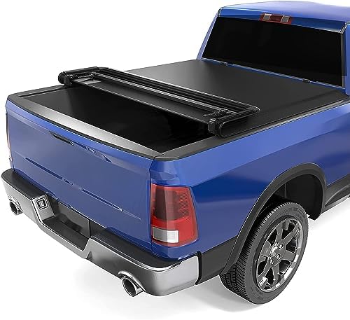 Amazon.com: Soft Quad Fold Truck Bed Tonneau Cover Compatible with 2002 ...