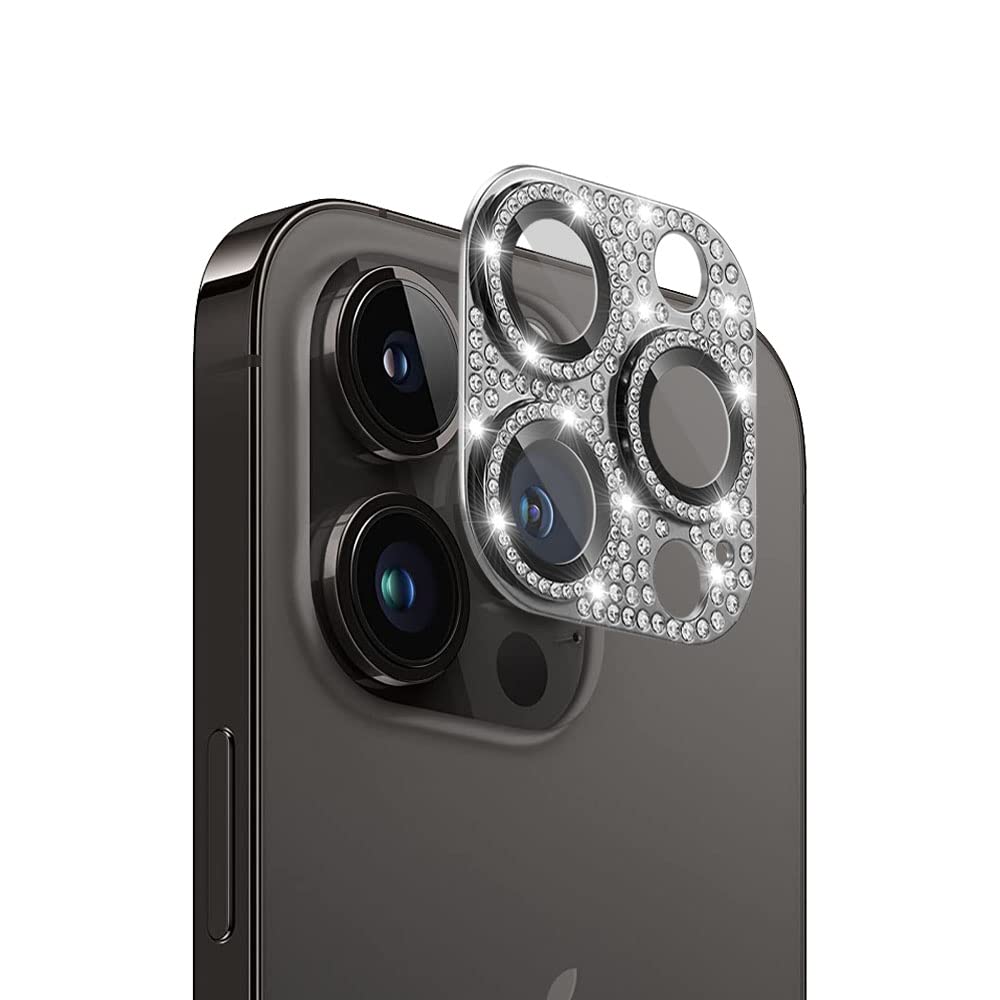 Amazon | iPhone 14 pro/iPhone 14 pro max カメラフィルム レンズカバー カメラ保護 ラインストーン ...