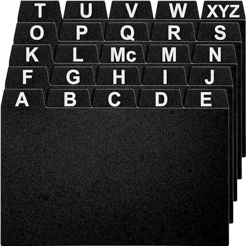 Amazon.com : Lewtemi 50 Pieces Index Card Dividers Index Card Guide Set ...