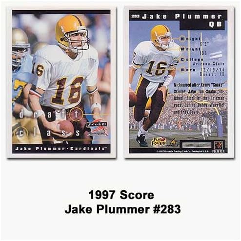 Amazon.com : Score Arizona Cardinals Jake Plummer 1997 Rookie Card ...