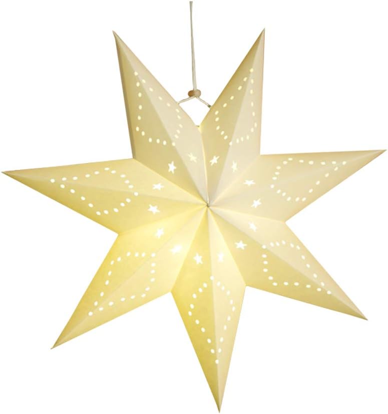 BESPORTBLE 7 Pointed Star Lantern Paper Snowflake Ceiling Lantern ...