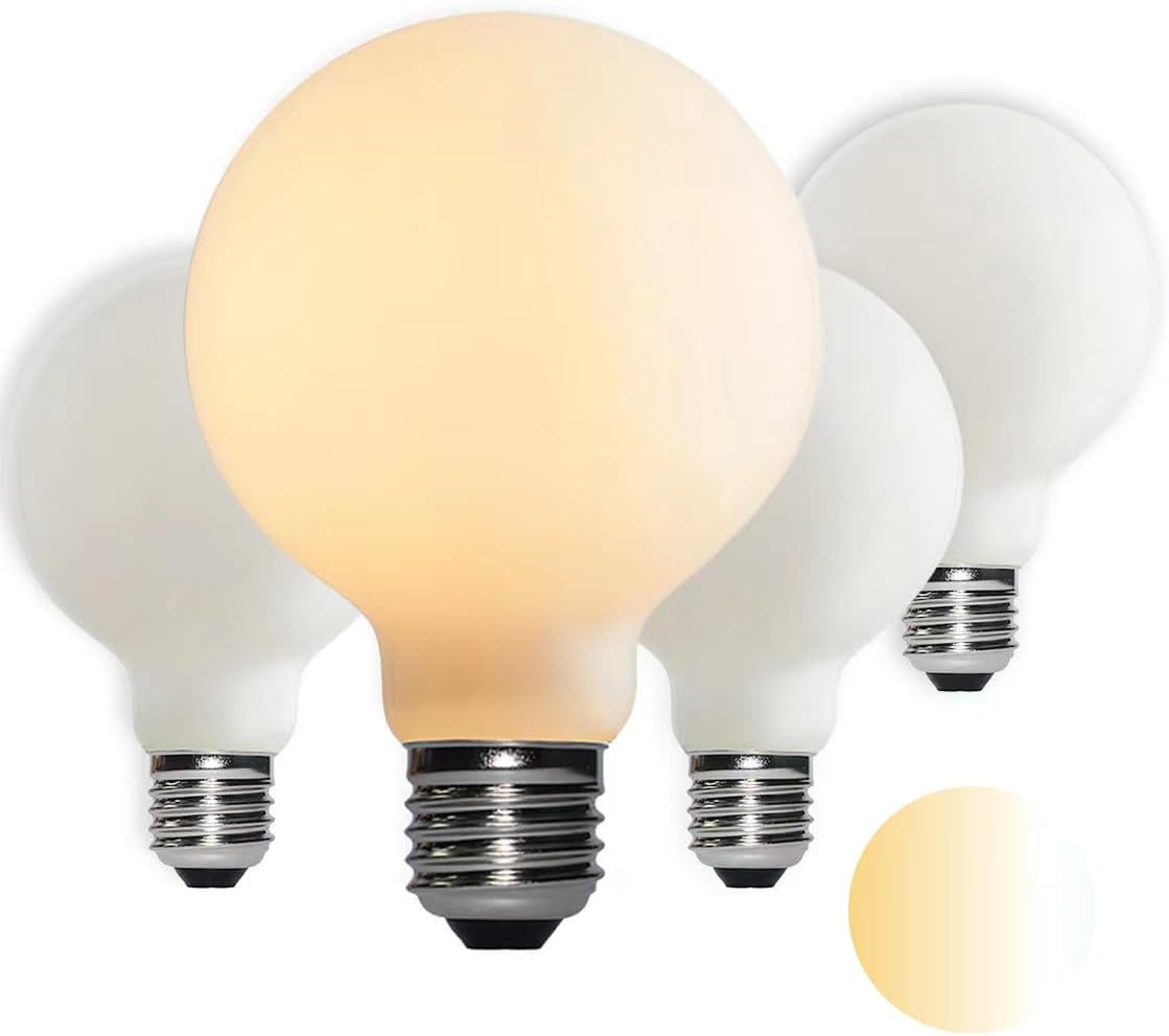 Amazon.com: Liii&ARTMAN LED Light Bulb G25/G80 6W, E26 Matt White ...