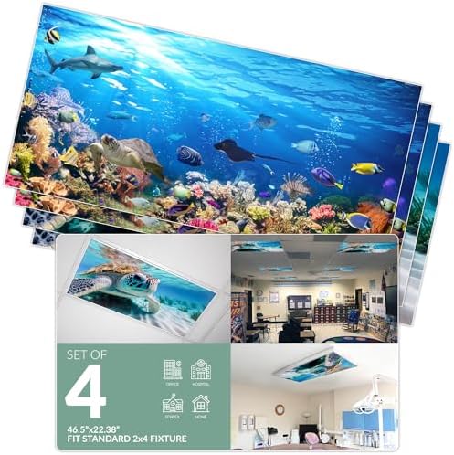 Octo Lights Fluorescent Light Covers for Ceiling Lights Classroom 2x4 ...