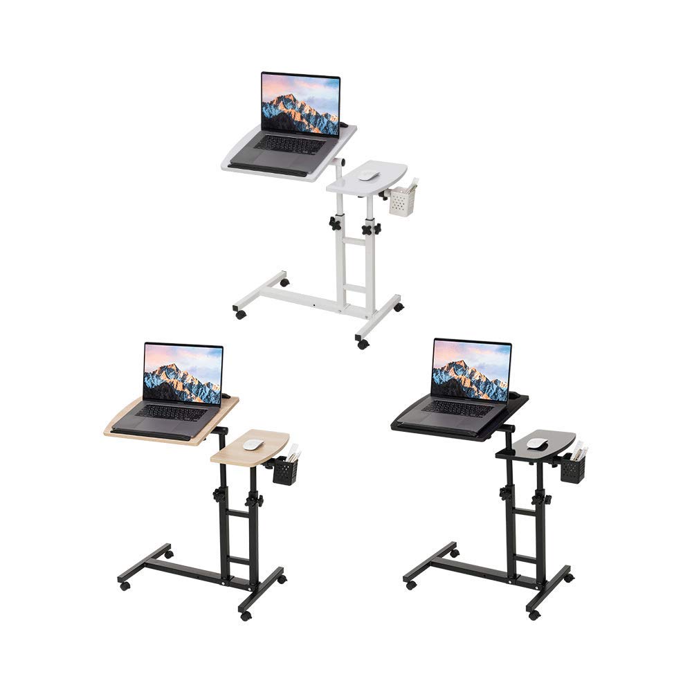 Buy Farios Adjustable Laptop Desk with Wheels, Overbed Bedside Desk ...