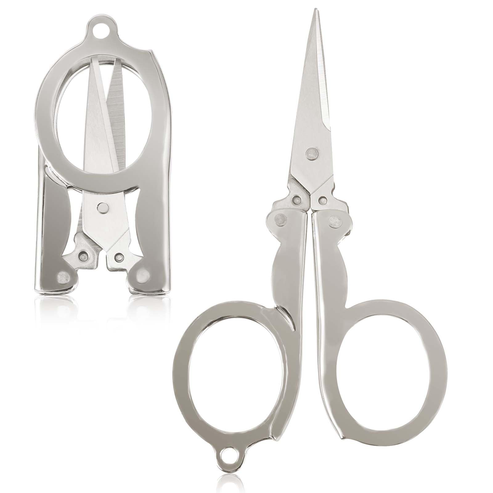 Amazon.com: 2 Packs Folding Scissors Mini Scissors Portable Travel ...