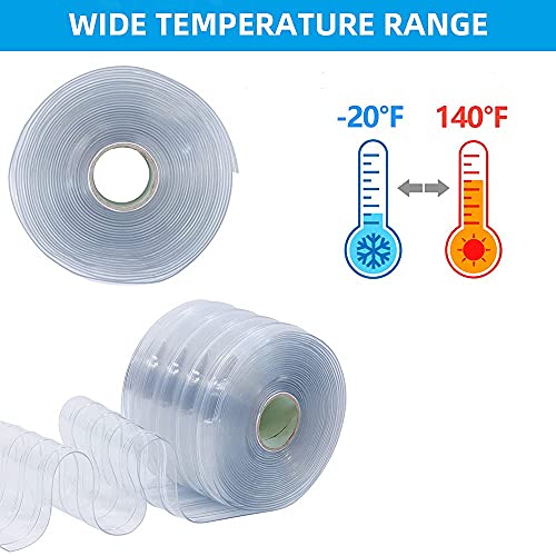 Snapklik.com : Plastic Vinyl Strip Curtain 50 Length X 7.6 Width X 0.08 ...