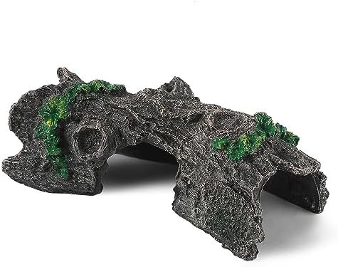 Amazon.com: fazhongfa Reptile Hide Tree Trunk Lizard Snake Gecko ...