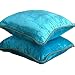The HomeCentric Turquoise Blue Cushions Case, Contemporary Solid Throw ...