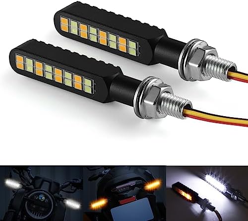 Amazon.com: iFunyLED 2PCS Flowing LED Motorcycle Turn Signal Daytime ...