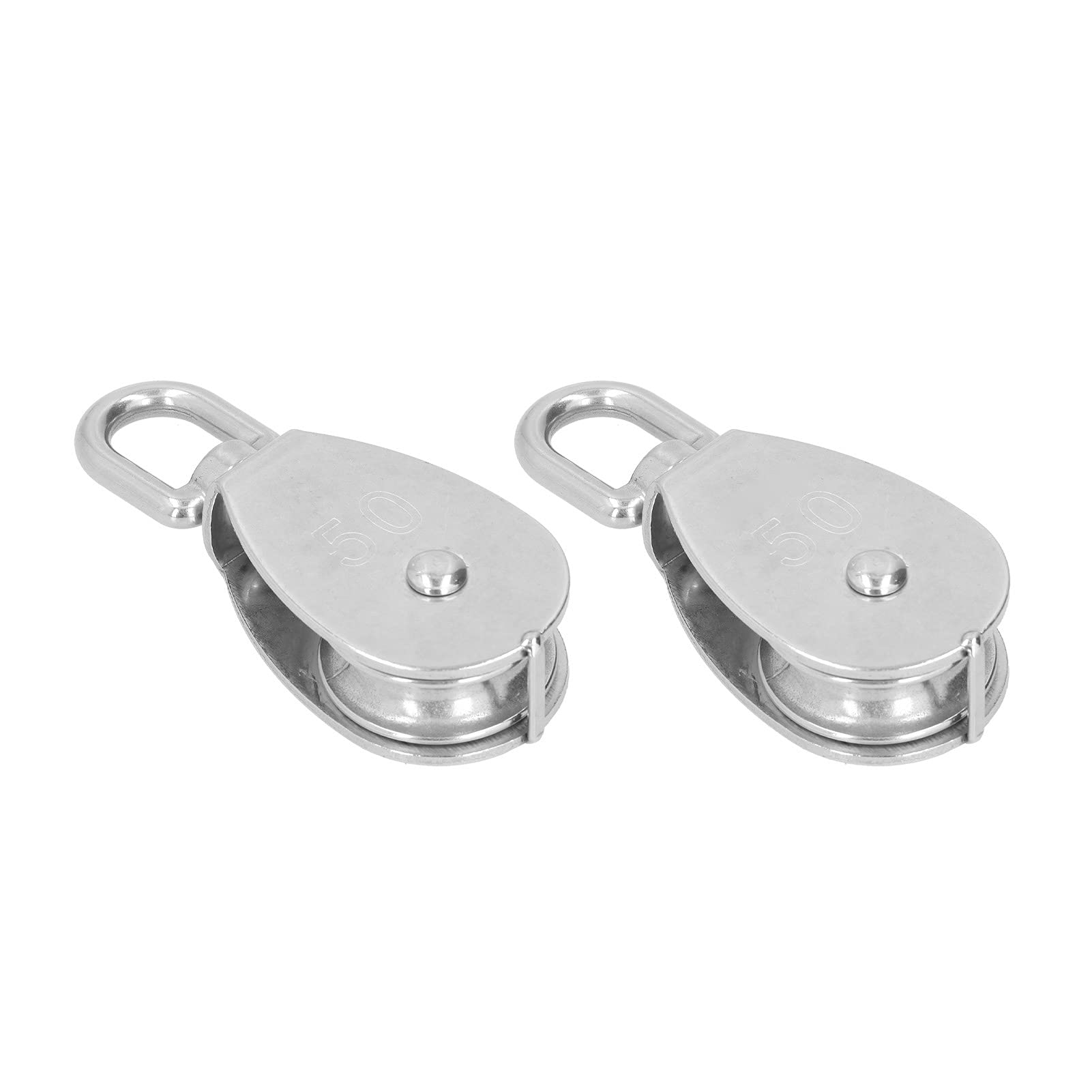 Buy Single Pulley Block, Rigging Lifting Wheel M50 Stainless Steel Rope ...