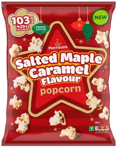 Morrisons Salted Maple Caramel Popcorn 100g : Amazon.co.uk: Grocery