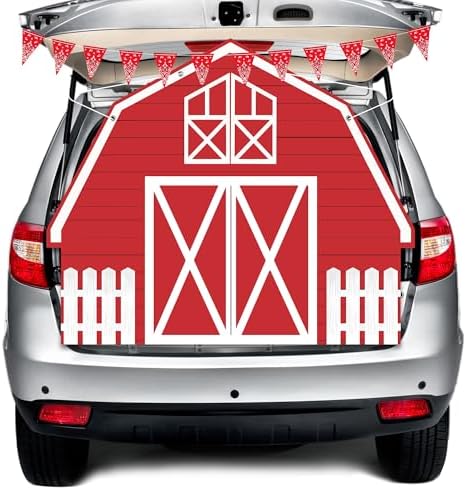 Amazon.com: Haooryx Farm Theme Trunk Or Treat Decorations Banner for ...