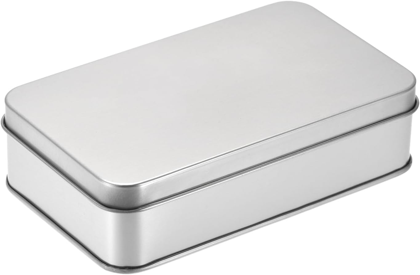 Amazon.com - uxcell Metal Tin Box, 5.31" x 3.15" x 1.38" Rectangular ...
