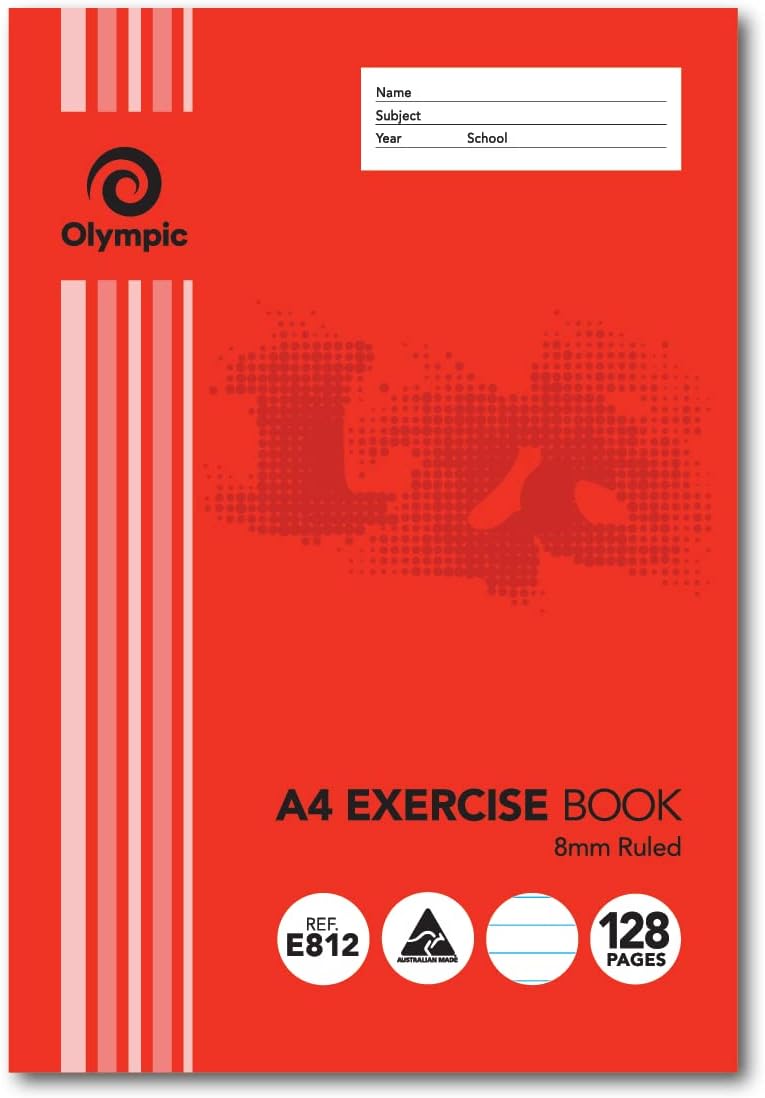 Spirax Exercise Book 128 Paged, A4, 8mm Ruled, No.P110 : Amazon.com.au ...