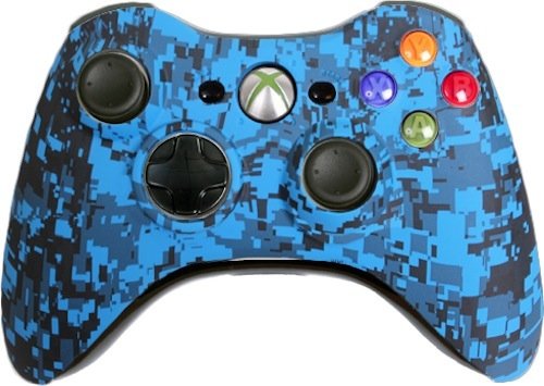Amazon.com: Custom Xbox 360 Controller - Blue Camo : Video Games