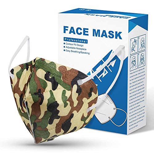 [10 Pieces] Disposable KN95 Face Mask Mouth Cover Masks (Camouflage ...
