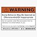 Amazon.com: Warning: Offensive Behaviour Vinyl Waterproof Sticker Decal ...