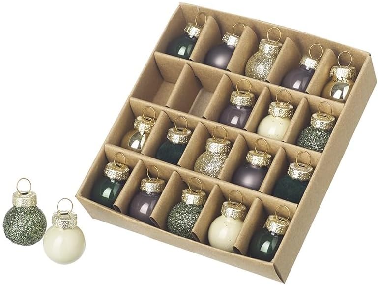 Heaven Sends Christmas Tree Decorations - Silver Bronze Mini Baubles ...