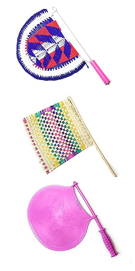 Buy DIPANYA SHOPPE Fan 3 Different Fans/Bena (Set of 3) for Summer ...