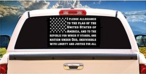 Pledge Of Allegiance Window Decal Pledge Of Allegiance Flag Decals