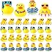 Amazon.com: 36 Pcs Summer Beach Rubber Duckies Bulk Mini Rubber Duck ...