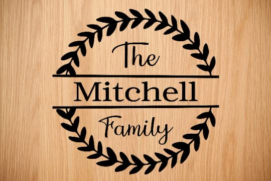 Amazon.com: Wreath Monogram Decal | Noodle Board Decal | Wedding Decal ...